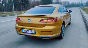 Yellow Volkswagen Arteon 2017 in Siauliai, with an engine capacity of 1.97 L and mileage of 167 thousand km for 20700 €, photo 8 on AUTOMOTO.COM.LV