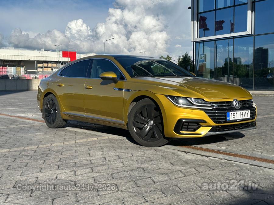 Yellow Volkswagen Arteon 2017 in Tallinn, with an engine capacity of 2.00 L and mileage of 165 thousand km for 22500 €, photo 1 on AUTOMOTO.COM.LV