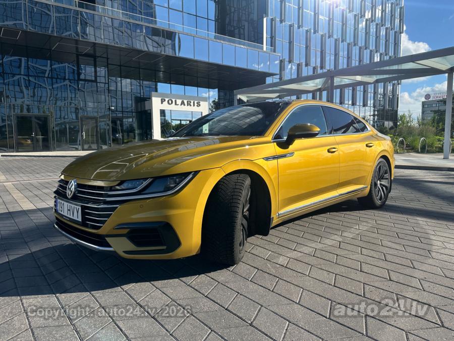 Yellow Volkswagen Arteon 2017 in Tallinn, with an engine capacity of 2.00 L and mileage of 165 thousand km for 22500 €, photo 3 on AUTOMOTO.COM.LV