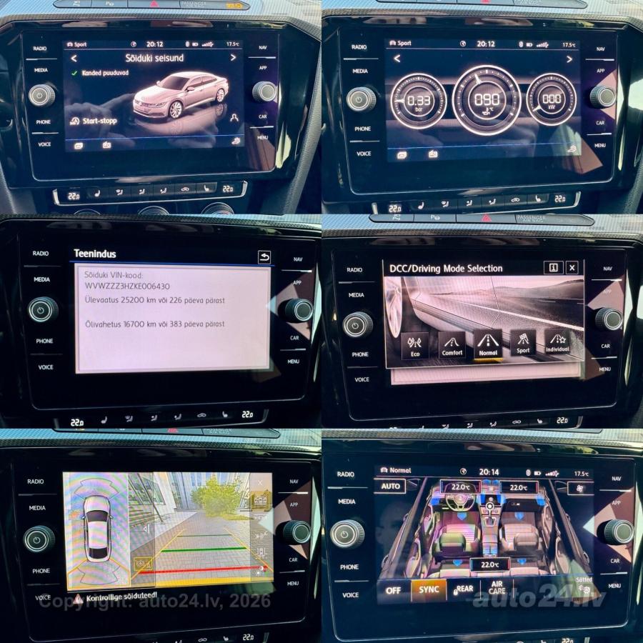 Yellow Volkswagen Arteon 2018 in Parnu, with an engine capacity of 2.00 L and mileage of 84 thousand km for 25000 €, photo 10 on AUTOMOTO.COM.LV