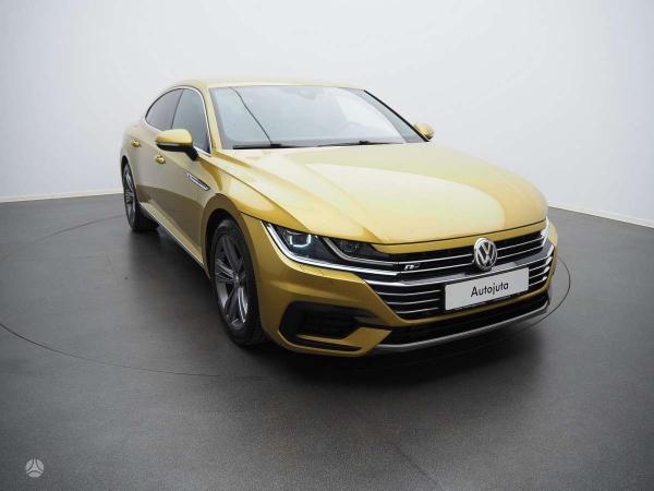 Yellow Volkswagen Arteon 2019 in Vilnius, with an engine capacity of 1.97 L and mileage of 201 thousand km for 18900 €, photo 3 on AUTOMOTO.COM.LV