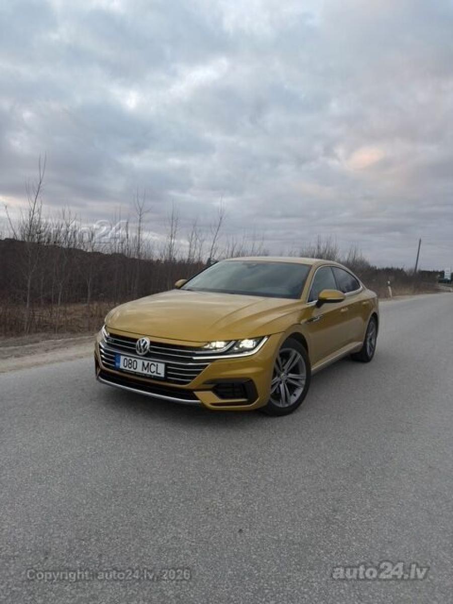 Yellow Volkswagen Arteon 2020 in Tallinn, with an engine capacity of 2.00 L and mileage of 61 thousand km for 27800 €, photo 1 on AUTOMOTO.COM.LV