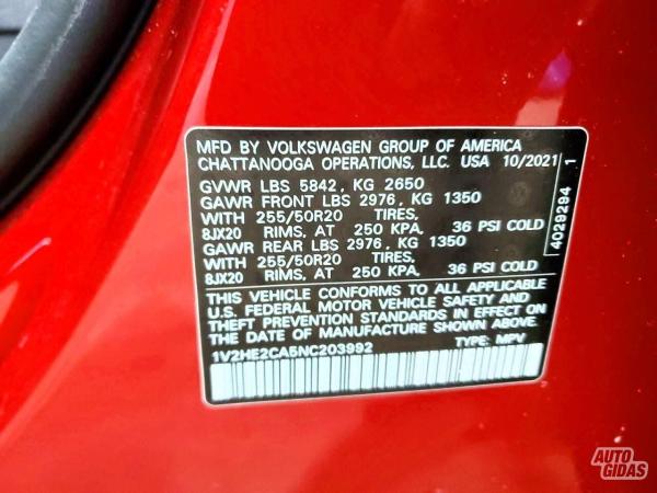 Volkswagen Atlas Cross Sport 2022 Klaipėda, ar dzinēja tilpumu 3.60 L un nobraukumu 145 tūkst. km par 14000 €, foto 2 vietnē AUTOMOTO.COM.LV