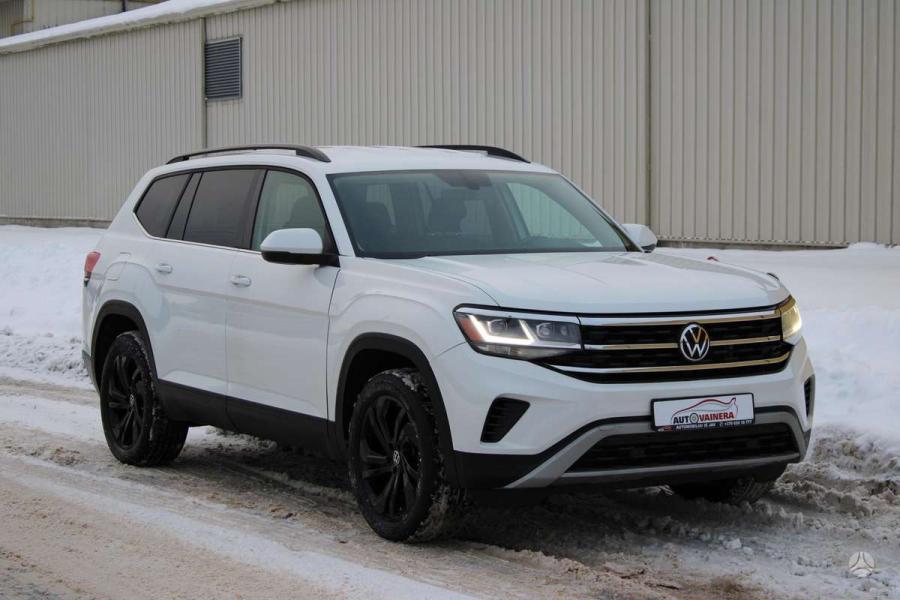 White Volkswagen Atlas 2021 in Vilnius, with an engine capacity of 3.60 L and mileage of 132 thousand km for 20300 €, photo 1 on AUTOMOTO.COM.LV