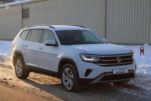 Balts Volkswagen Atlas 2021 Viļņa, ar dzinēja tilpumu 3.60 L un nobraukumu 117 tūkst. km par 21600 €, foto  vietnē AUTOMOTO.COM.LV