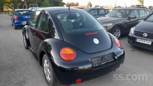 Black Volkswagen Beetle 2004 in Riga, with an engine capacity of 1.60 L and mileage of 190 thousand km for 3150 €, photo 7 on AUTOMOTO.COM.LV
