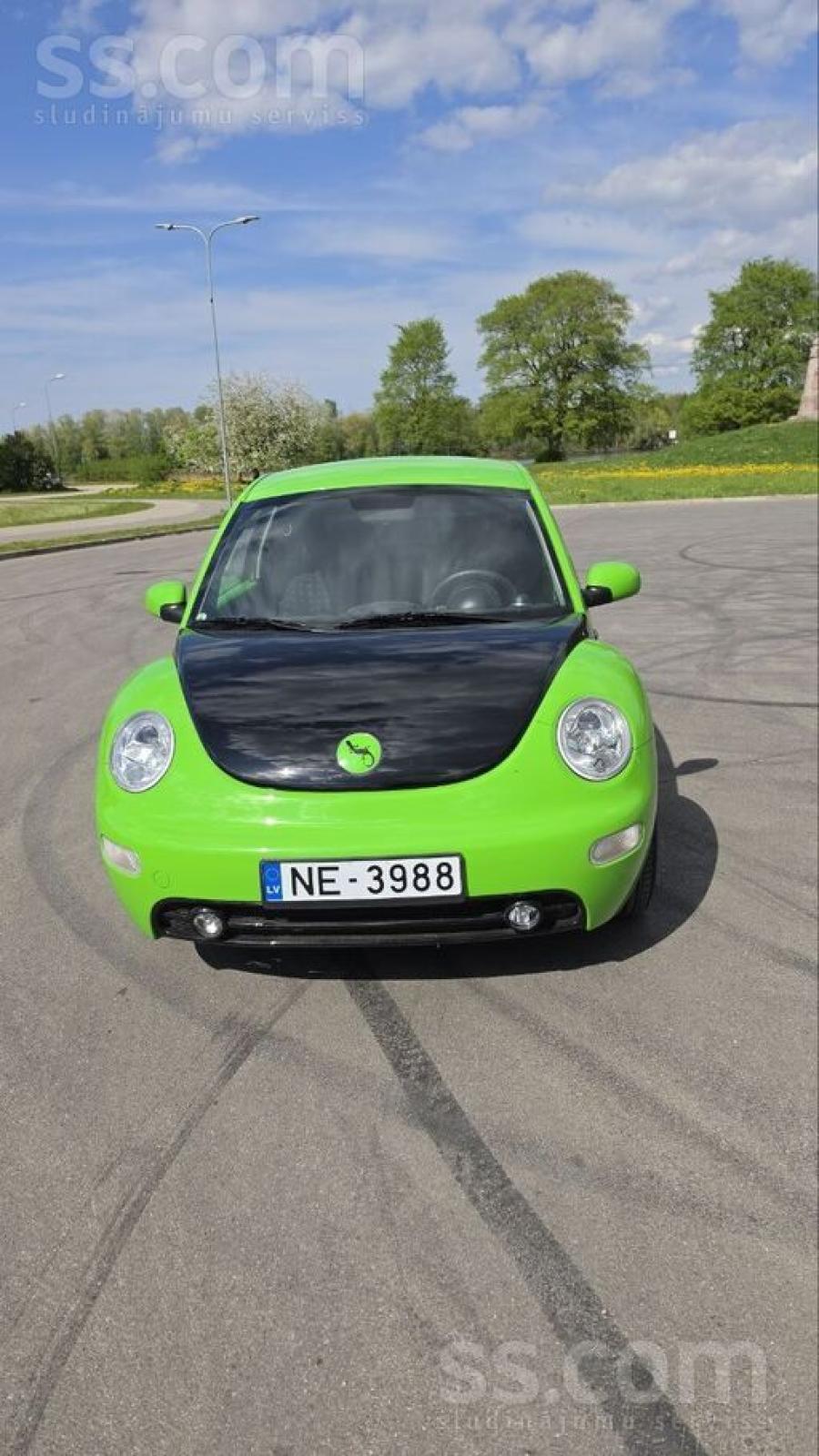Zaļš Volkswagen Beetle 2002 Rīga, ar dzinēja tilpumu 1.60 L un nobraukumu 387 tūkst. km par 4500 €, foto 1 vietnē AUTOMOTO.COM.LV