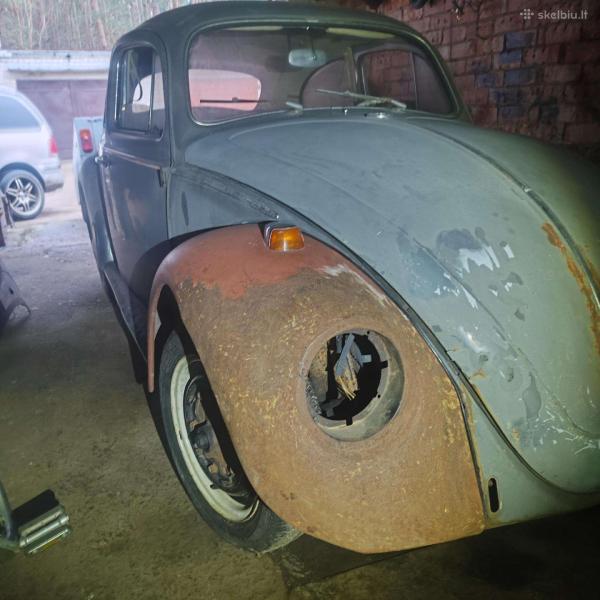 Pelēks Volkswagen Beetle 1963 Ukmergė, ar dzinēja tilpumu 1.20 L un nobraukumu 500 tūkst. km par 1650 €, foto 4 vietnē AUTOMOTO.COM.LV