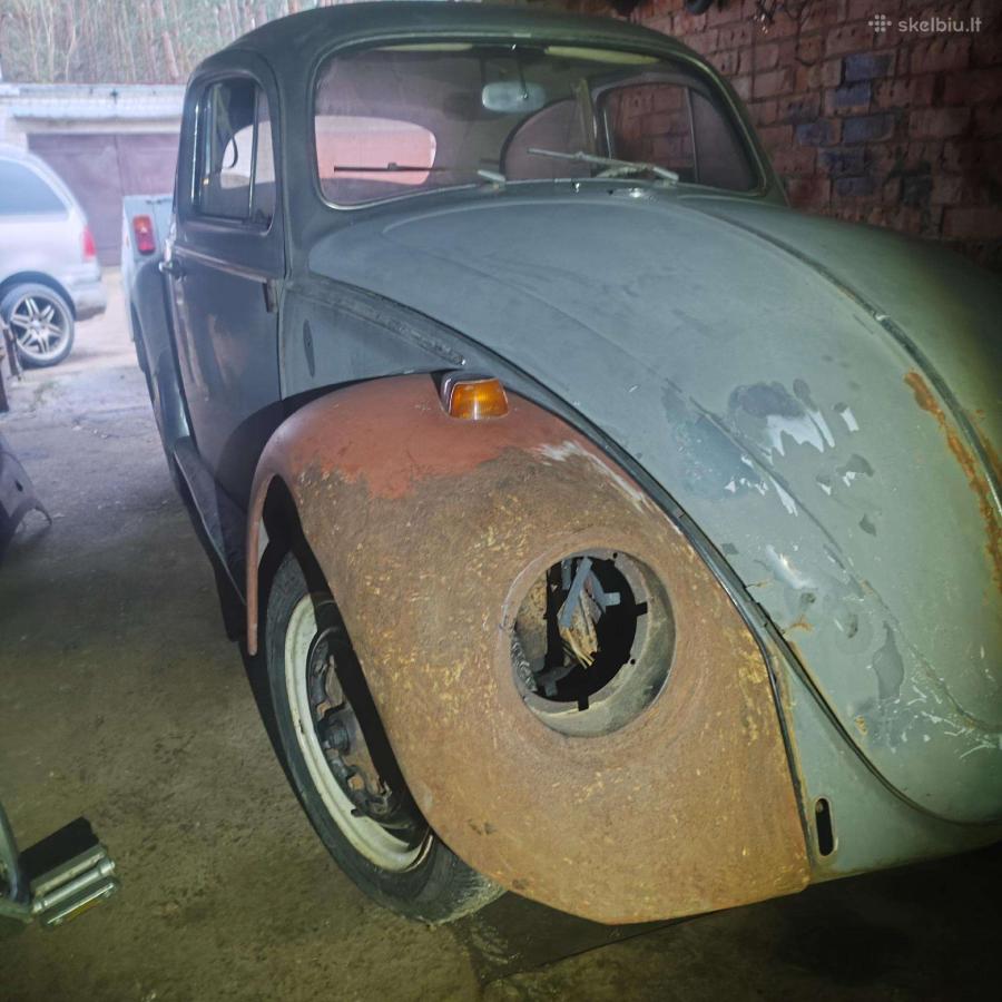 Pelēks Volkswagen Beetle 1963 Ukmergė, ar dzinēja tilpumu 1.20 L un nobraukumu 500 tūkst. km par 1650 €, foto 4 vietnē AUTOMOTO.COM.LV