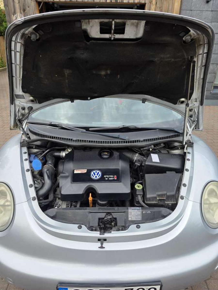 Grey Volkswagen Beetle 2003 in Kaunas, with an engine capacity of 1.90 L and mileage of 273 thousand km for 1500 €, photo 19 on AUTOMOTO.COM.LV