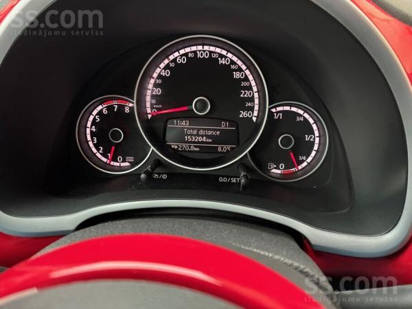 Red Volkswagen Beetle 2015 in Liepaja, with an engine capacity of 1.20 L and mileage of 155 thousand km for 9800 €, photo 4 on AUTOMOTO.COM.LV