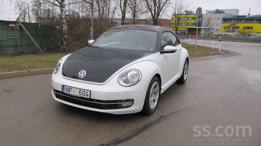 White Volkswagen Beetle 2013 in Riga, with an engine capacity of 1.60 L and mileage of 254 thousand km for 6350 €, photo 1 on AUTOMOTO.COM.LV