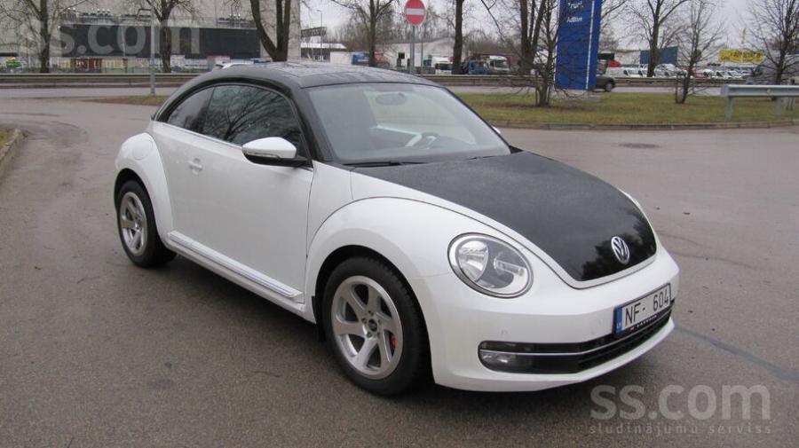 White Volkswagen Beetle 2013 in Riga, with an engine capacity of 1.60 L and mileage of 254 thousand km for 6350 €, photo 27 on AUTOMOTO.COM.LV