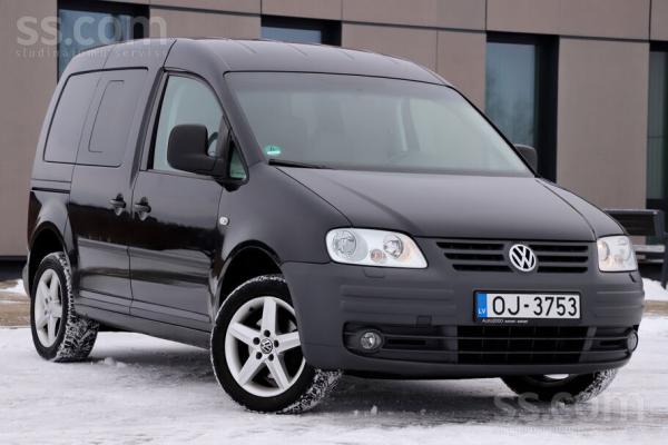 Black Volkswagen Caddy 2006 in Tukums, with an engine capacity of 1.90 L and mileage of 275 thousand km for 5450 €, photo 2 on AUTOMOTO.COM.LV