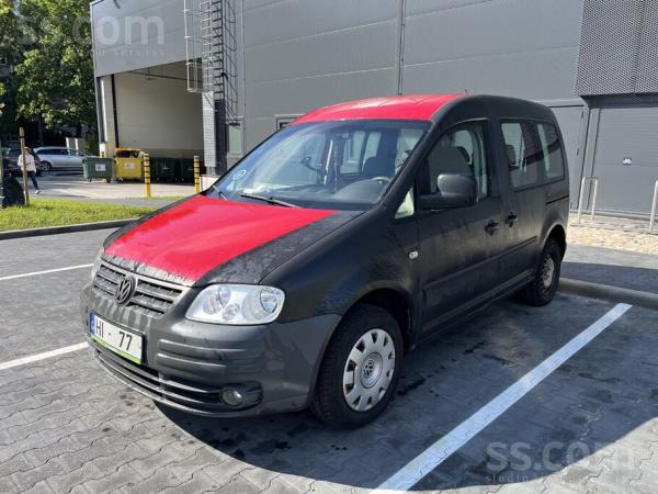 Black Volkswagen Caddy 2006 in Riga, with an engine capacity of 1.90 L and mileage of 440 thousand km for 1750 €, photo 1 on AUTOMOTO.COM.LV