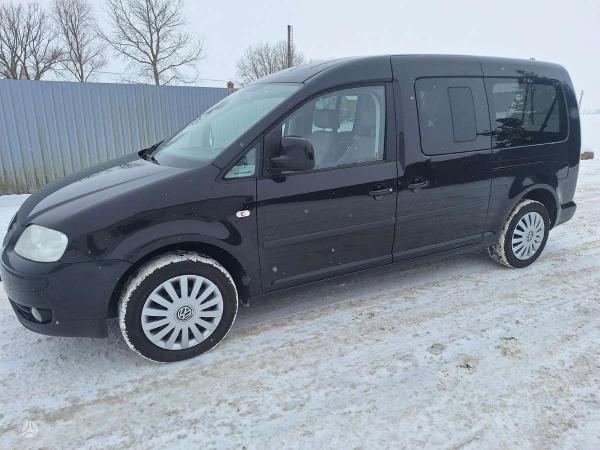 Black Volkswagen Caddy 2008 in Marijampole, with an engine capacity of 2.00 L and mileage of 274 thousand km for 5550 €, photo 1 on AUTOMOTO.COM.LV