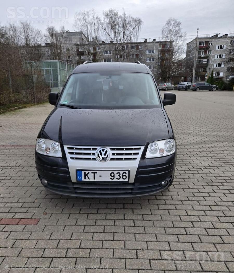 Black Volkswagen Caddy 2009 in Riga, with an engine capacity of 1.90 L and mileage of 260 thousand km for 5000 €, photo 3 on AUTOMOTO.COM.LV