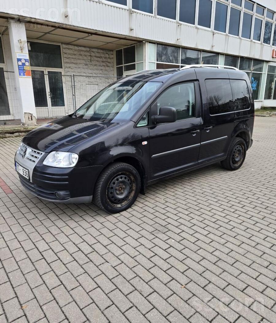 Black Volkswagen Caddy 2009 in Riga, with an engine capacity of 1.90 L and mileage of 260 thousand km for 5000 €, photo 7 on AUTOMOTO.COM.LV