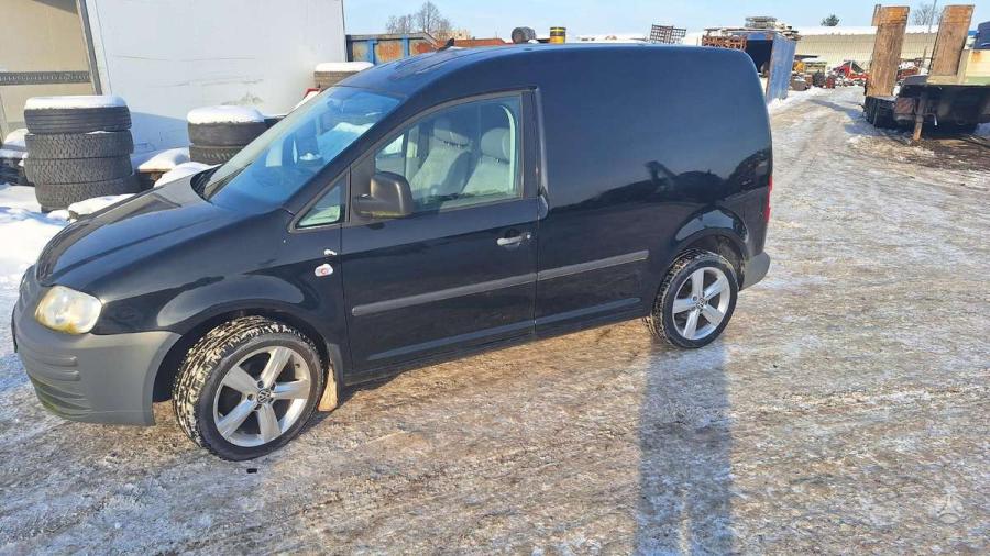 Black Volkswagen Caddy 2010 in Taurage, with an engine capacity of 1.90 L and mileage of 139 thousand km for 8850 €, photo 1 on AUTOMOTO.COM.LV