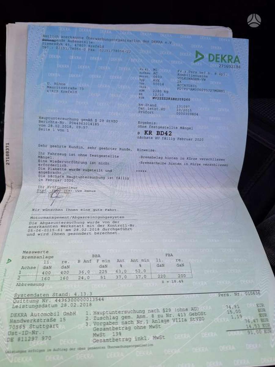 Черный Фольксваген Кадди 2011 в Юрбаркас, объемом двигателя 1.60 л и пробегом 182 тыс. км за 6350 €, фото 22 на AUTOMOTO.COM.LV