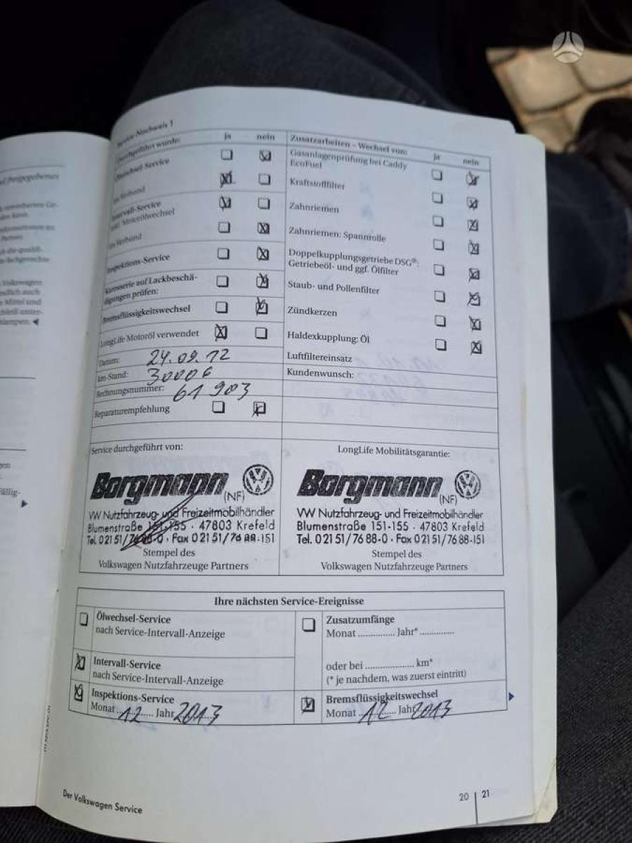 Черный Фольксваген Кадди 2011 в Юрбаркас, объемом двигателя 1.60 л и пробегом 182 тыс. км за 6350 €, фото 26 на AUTOMOTO.COM.LV