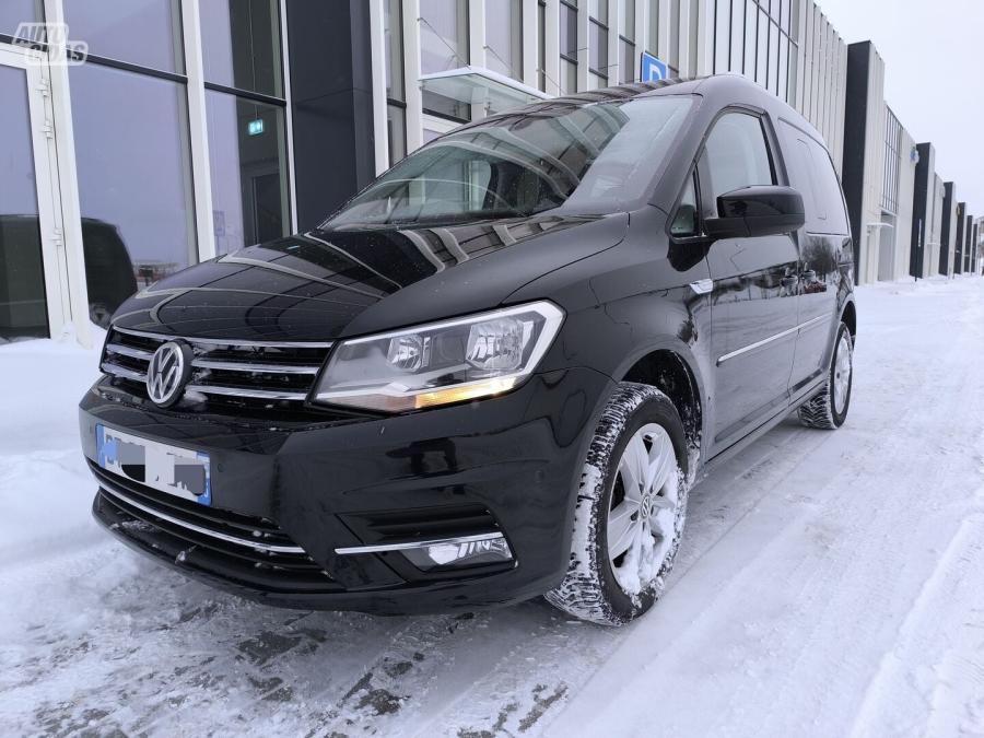 Black Volkswagen Caddy 2015 in Vilnius, with an engine capacity of 2.00 L and mileage of 149 thousand km for 10600 €, photo 1 on AUTOMOTO.COM.LV
