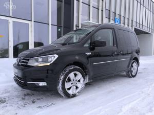 Black Volkswagen Caddy 2015 in Vilnius, with an engine capacity of 2.00 L and mileage of 149 thousand km for 10600 €, photo 3 on AUTOMOTO.COM.LV