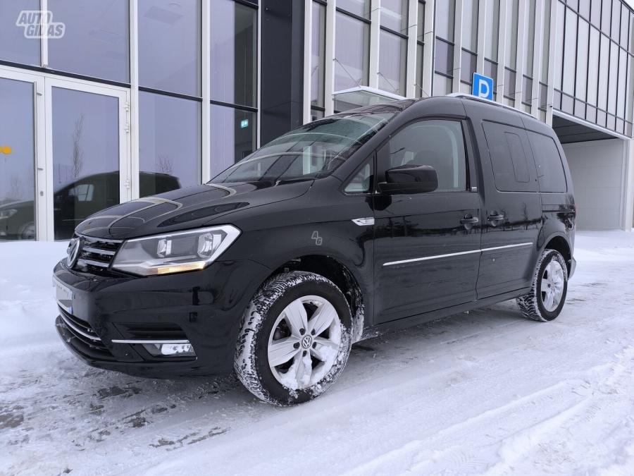 Black Volkswagen Caddy 2015 in Vilnius, with an engine capacity of 2.00 L and mileage of 149 thousand km for 10600 €, photo 3 on AUTOMOTO.COM.LV