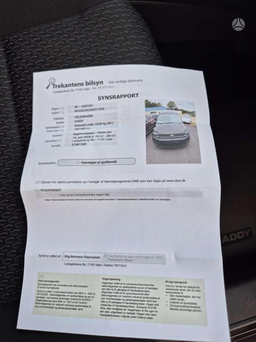Black Volkswagen Caddy 2015 in Utena, with an engine capacity of 1.20 L and mileage of 166 thousand km for 6990 €, photo 23 on AUTOMOTO.COM.LV
