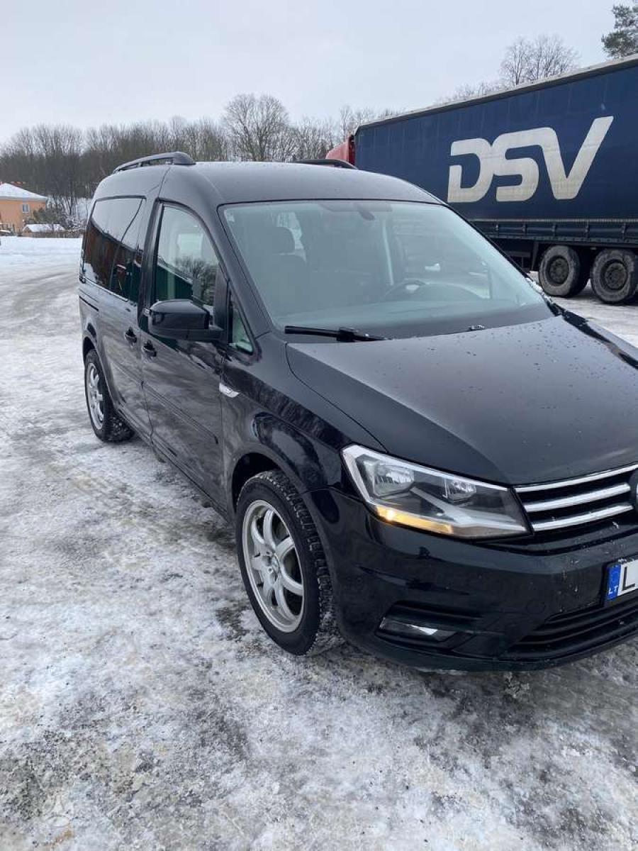 Black Volkswagen Caddy 2016 in Klaipeda, with an engine capacity of 1.97 L and mileage of 248 thousand km for 6500 €, photo 2 on AUTOMOTO.COM.LV