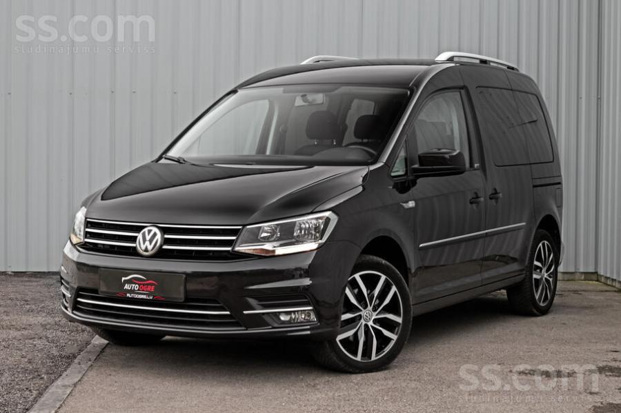Black Volkswagen Caddy 2016 in Ogre, with an engine capacity of 2.00 L and mileage of 223 thousand km for 12500 €, photo 3 on AUTOMOTO.COM.LV