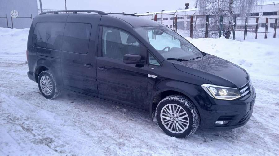 Black Volkswagen Caddy 2019 in Rokiskis, with an engine capacity of 1.40 L and mileage of 185 thousand km for 9350 €, photo 6 on AUTOMOTO.COM.LV