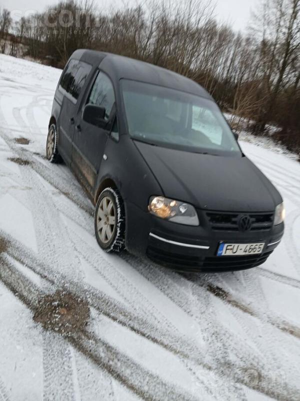 Black Volkswagen Caddy 2006 in Riga, with an engine capacity of 1.90 L and mileage of 511 thousand km for 1500 €, photo 1 on AUTOMOTO.COM.LV