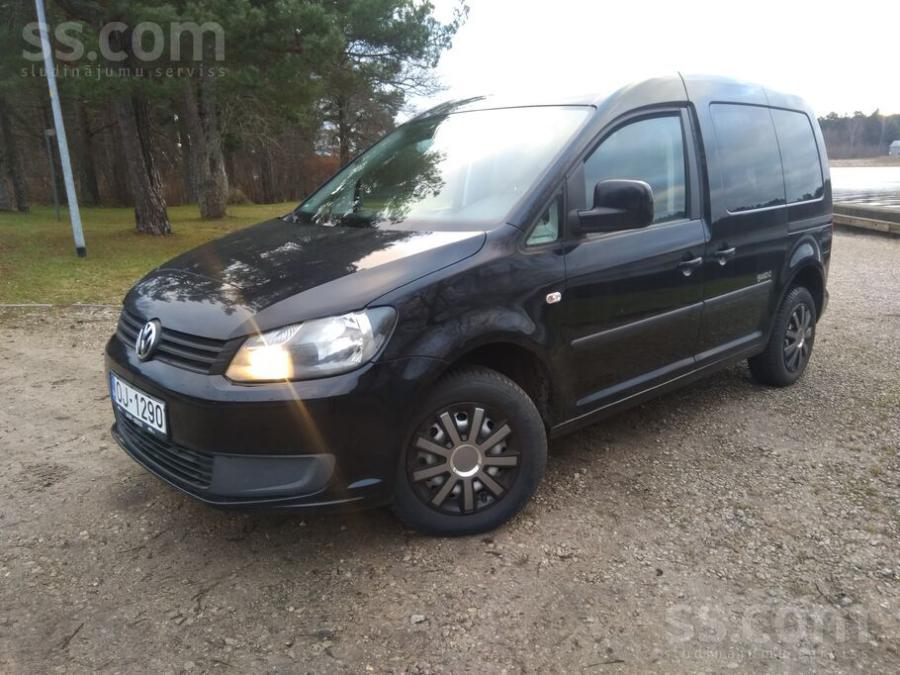 Black Volkswagen Caddy 2013 in Riga, with an engine capacity of 1.60 L and mileage of 223 thousand km for 6698 €, photo 1 on AUTOMOTO.COM.LV