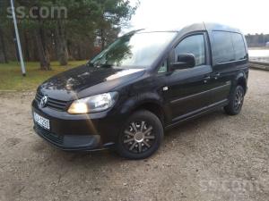 Black Volkswagen Caddy 2013 in Riga, with an engine capacity of 1.60 L and mileage of 223 thousand km for 6368 €, photo  on AUTOMOTO.COM.LV