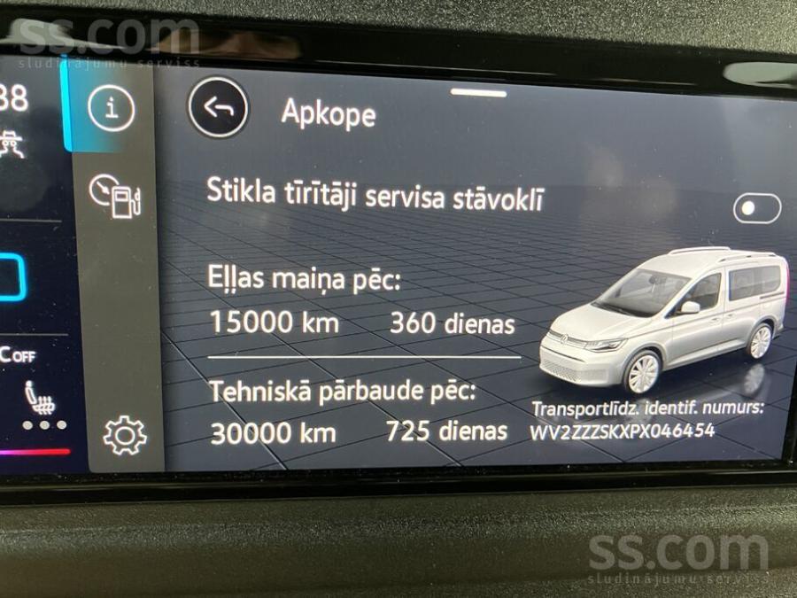 Черный Фольксваген Кадди 2023 в Цесис, объемом двигателя 2.00 л и пробегом 14 тыс. км за 28550 €, фото 18 на AUTOMOTO.COM.LV