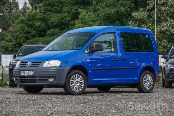 Blue Volkswagen Caddy 2005 in Riga, with an engine capacity of 1.40 L and mileage of 186 thousand km for 3990 €, photo 1 on AUTOMOTO.COM.LV