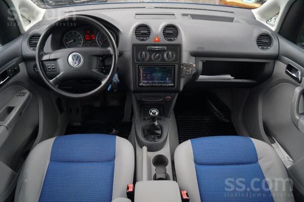 Blue Volkswagen Caddy 2005 in Riga, with an engine capacity of 1.40 L and mileage of 186 thousand km for 3990 €, photo 8 on AUTOMOTO.COM.LV