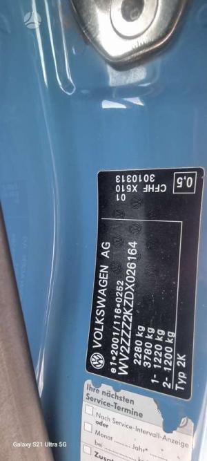 Синий Фольксваген Кадди 2012 в Кедайняй, объемом двигателя 1.97 л и пробегом 295 тыс. км за 8599 €, фото 10 на AUTOMOTO.COM.LV