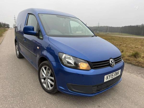 Blue Volkswagen Caddy 2015 in Vilnius, with an engine capacity of 1.60 L and mileage of 188 thousand km for 3100 €, photo 1 on AUTOMOTO.COM.LV