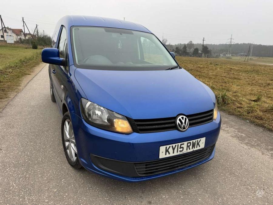 Blue Volkswagen Caddy 2015 in Vilnius, with an engine capacity of 1.60 L and mileage of 188 thousand km for 3100 €, photo 2 on AUTOMOTO.COM.LV