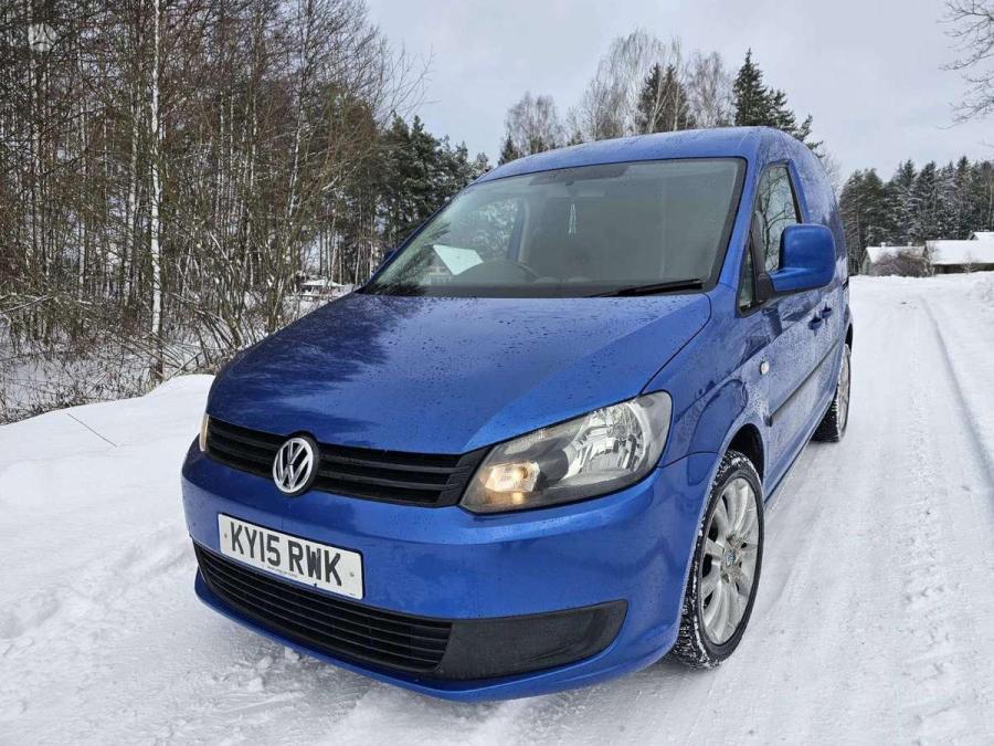 Blue Volkswagen Caddy 2015 in Salcininkai, with an engine capacity of 1.60 L and mileage of 188 thousand km for 2500 €, photo 1 on AUTOMOTO.COM.LV