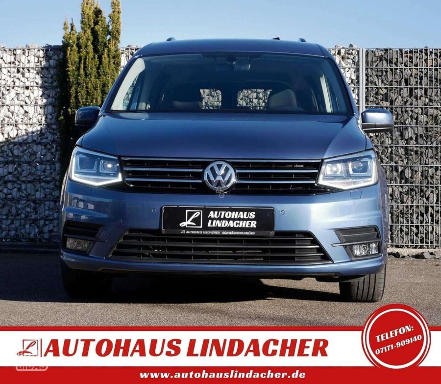 Blue Volkswagen Caddy 2018 in Kaunas, with an engine capacity of 2.00 L and mileage of 85 thousand km for 23193 €, photo 5 on AUTOMOTO.COM.LV