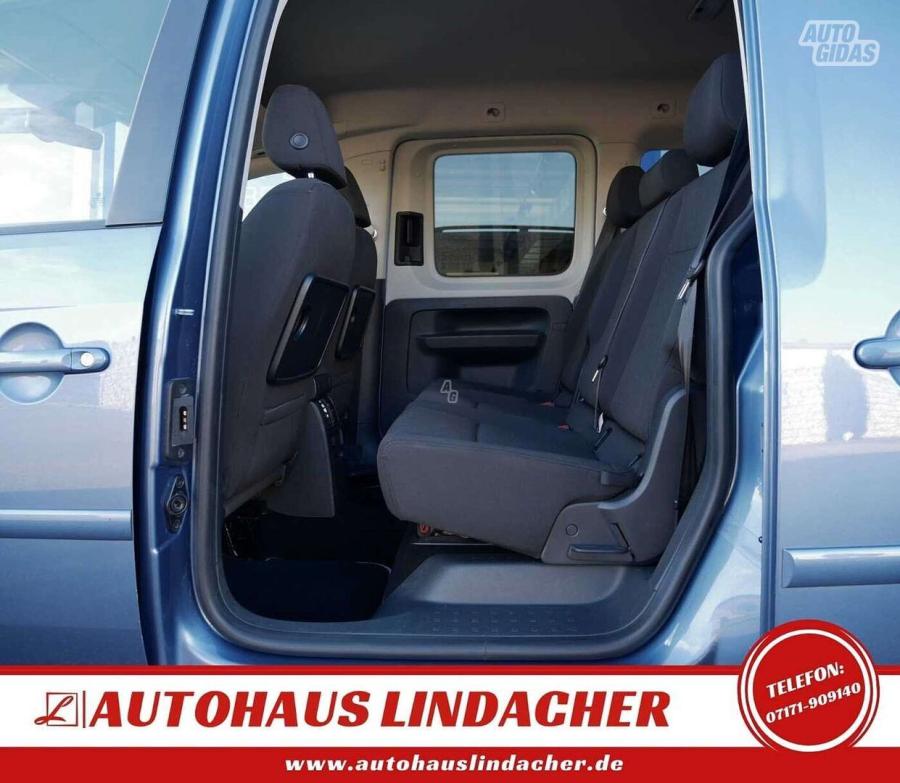 Blue Volkswagen Caddy 2018 in Kaunas, with an engine capacity of 2.00 L and mileage of 85 thousand km for 23193 €, photo 12 on AUTOMOTO.COM.LV