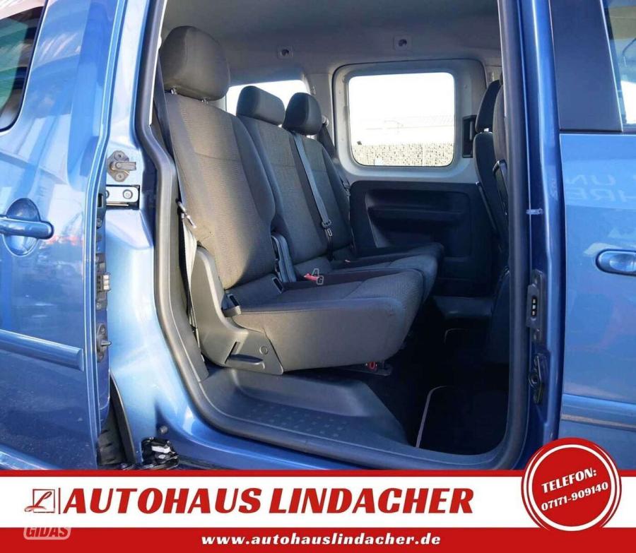 Blue Volkswagen Caddy 2018 in Kaunas, with an engine capacity of 2.00 L and mileage of 85 thousand km for 23193 €, photo 15 on AUTOMOTO.COM.LV