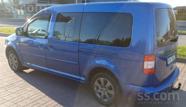 Blue Volkswagen Caddy 2008 in Riga, with an engine capacity of 1.90 L and mileage of 368 thousand km for 4950 €, photo 4 on AUTOMOTO.COM.LV