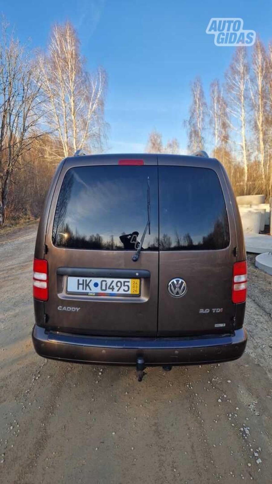 Brown Volkswagen Caddy 2014 in Siauliai, with an engine capacity of 2.00 L and mileage of 352 thousand km for 7490 €, photo 5 on AUTOMOTO.COM.LV