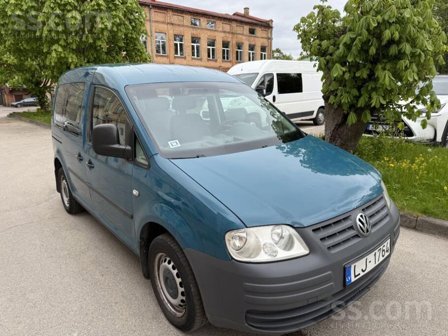 Green Volkswagen Caddy 2006 in Riga, with an engine capacity of 1.90 L and mileage of 287 thousand km for 2450 €, photo 1 on AUTOMOTO.COM.LV