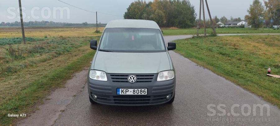 Green Volkswagen Caddy 2005 in Bauska, with an engine capacity of 1.90 L and mileage of 420 thousand km for 1750 €, photo 3 on AUTOMOTO.COM.LV