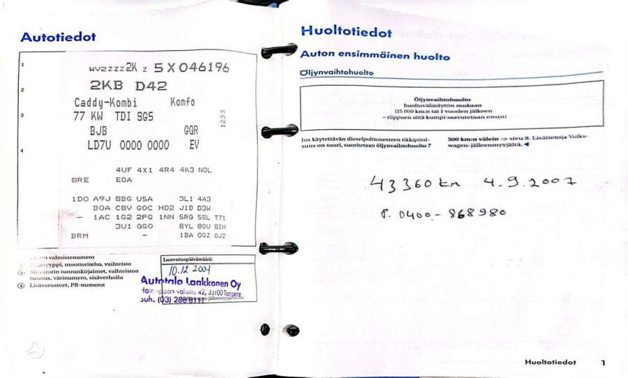 Green Volkswagen Caddy 2004 in Radviliskis, with an engine capacity of 1.90 L and mileage of 500 thousand km for 1499 €, photo 18 on AUTOMOTO.COM.LV